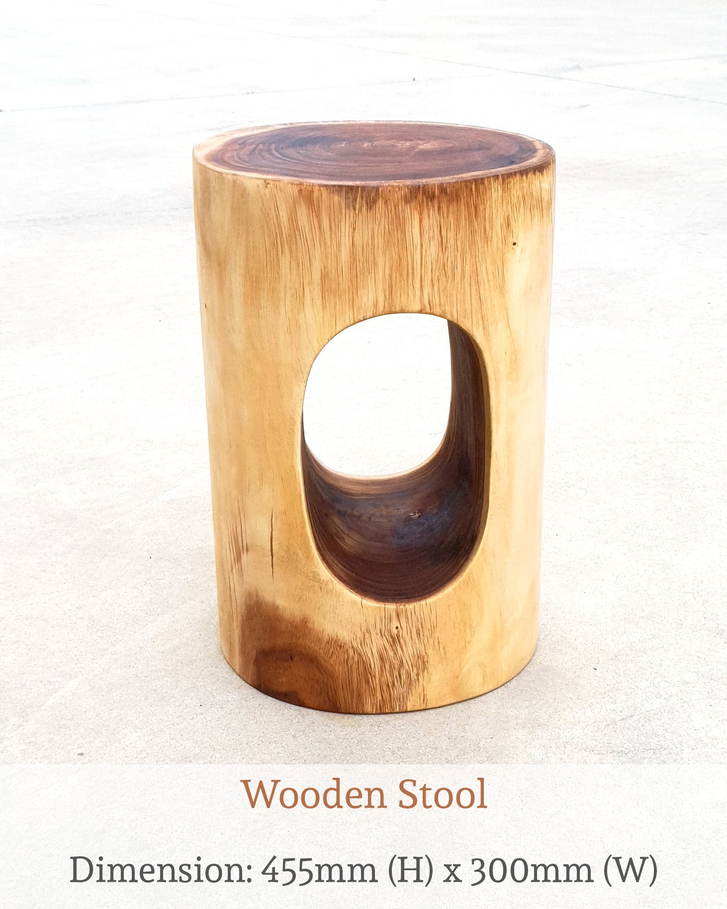 Traditional Solid Timber Wooden Stool